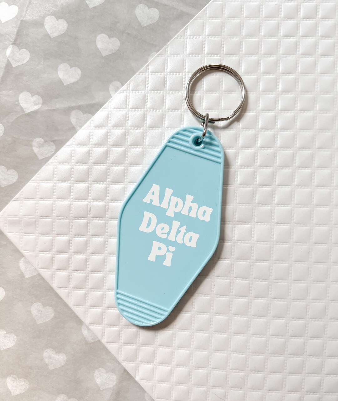 Alpha Delta Pi Sorority Acrylic Retro Keychain, Adpi Key Ring Gift, Big ...