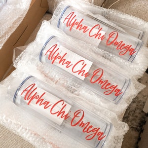 Alpha Chi Omega Tumbler, AXO Sorority Cup, Water Bottle Gift - Etsy