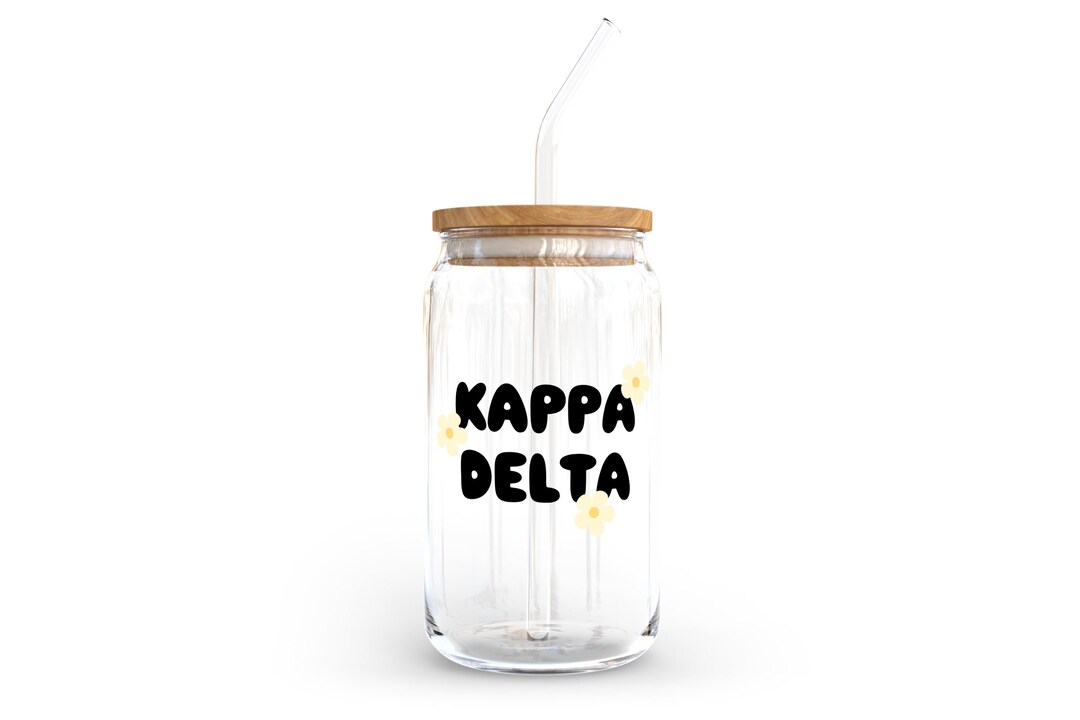 Kappa Delta Sorority Can Shaped Glass for Iced Coffee, Kay Dee Cup, Big ...