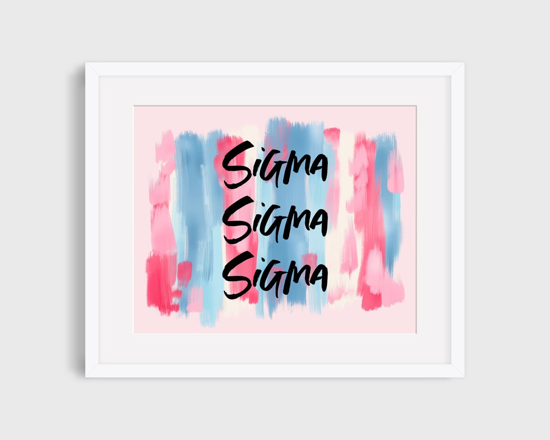 Sigma Sigma Sigma Sorority Printable Art Print, Tri Sigma Sorority Wall ...