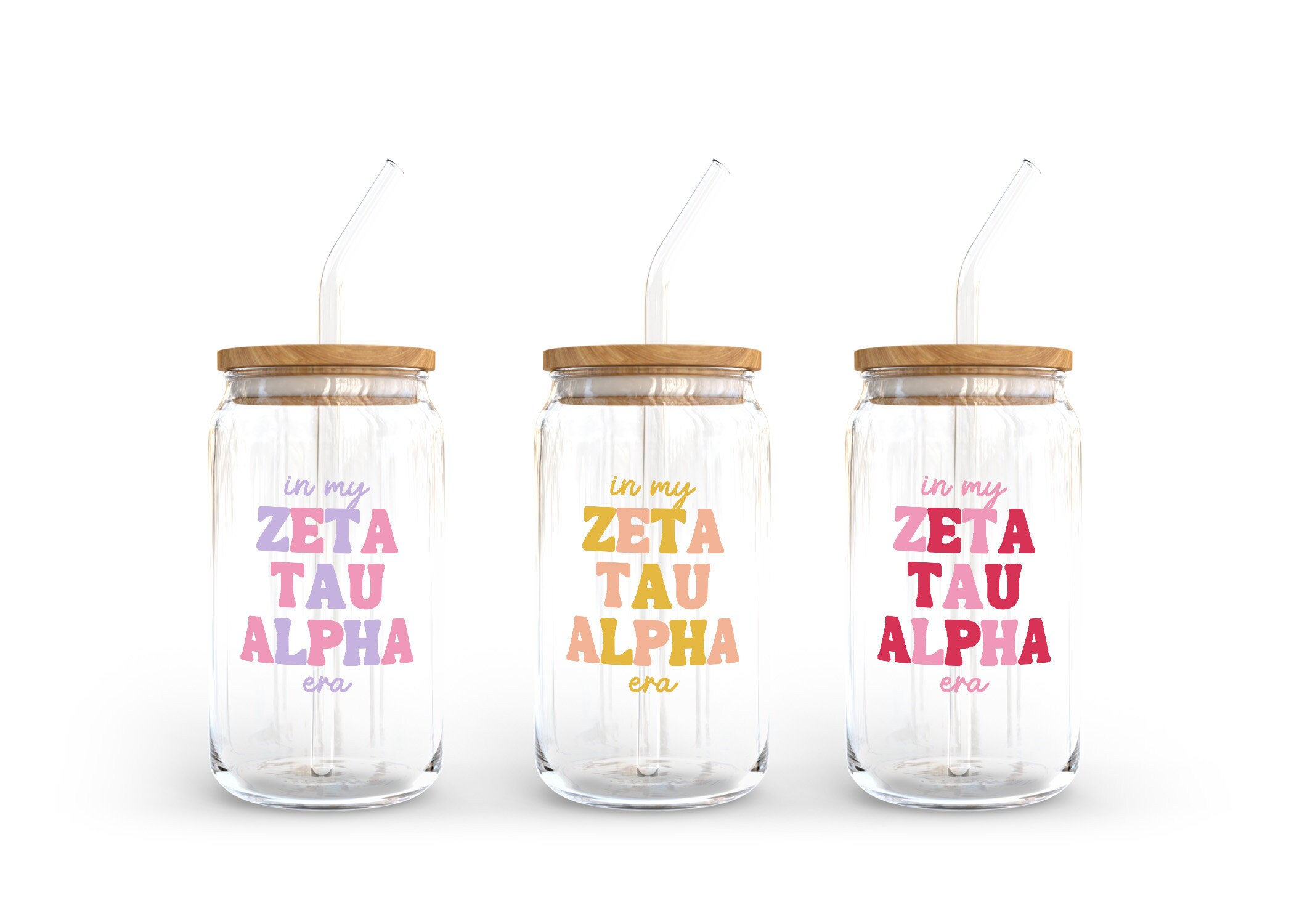 In My Zeta Tau Alpha Era Sorority Can Shaped Glass for Iced Coffee, ZTA ...