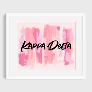 Kappa Delta Sorority Printable Peachy Art Print, KD Sorority Wall Decor ...