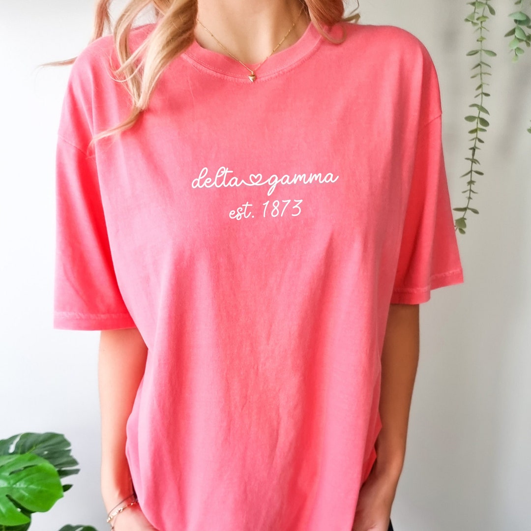 Delta Gamma Heart Sorority Tshirt, DG Sorority Merch, Big Little Reveal ...
