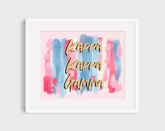 Kappa Kappa Gamma Sorority Printable Art Print KKG Sorority - Etsy