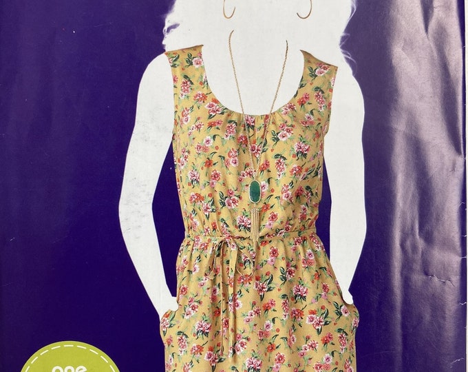 Misses' Summer Dress Pattern With Tie Belt Simplicity Sew Simple A1636 ...