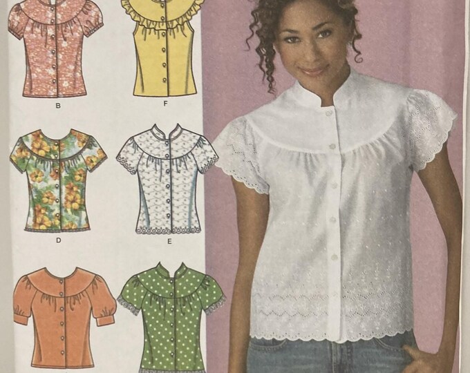 Misses Cap Sleeve Blouse Pattern Simplicity 4122 - Etsy