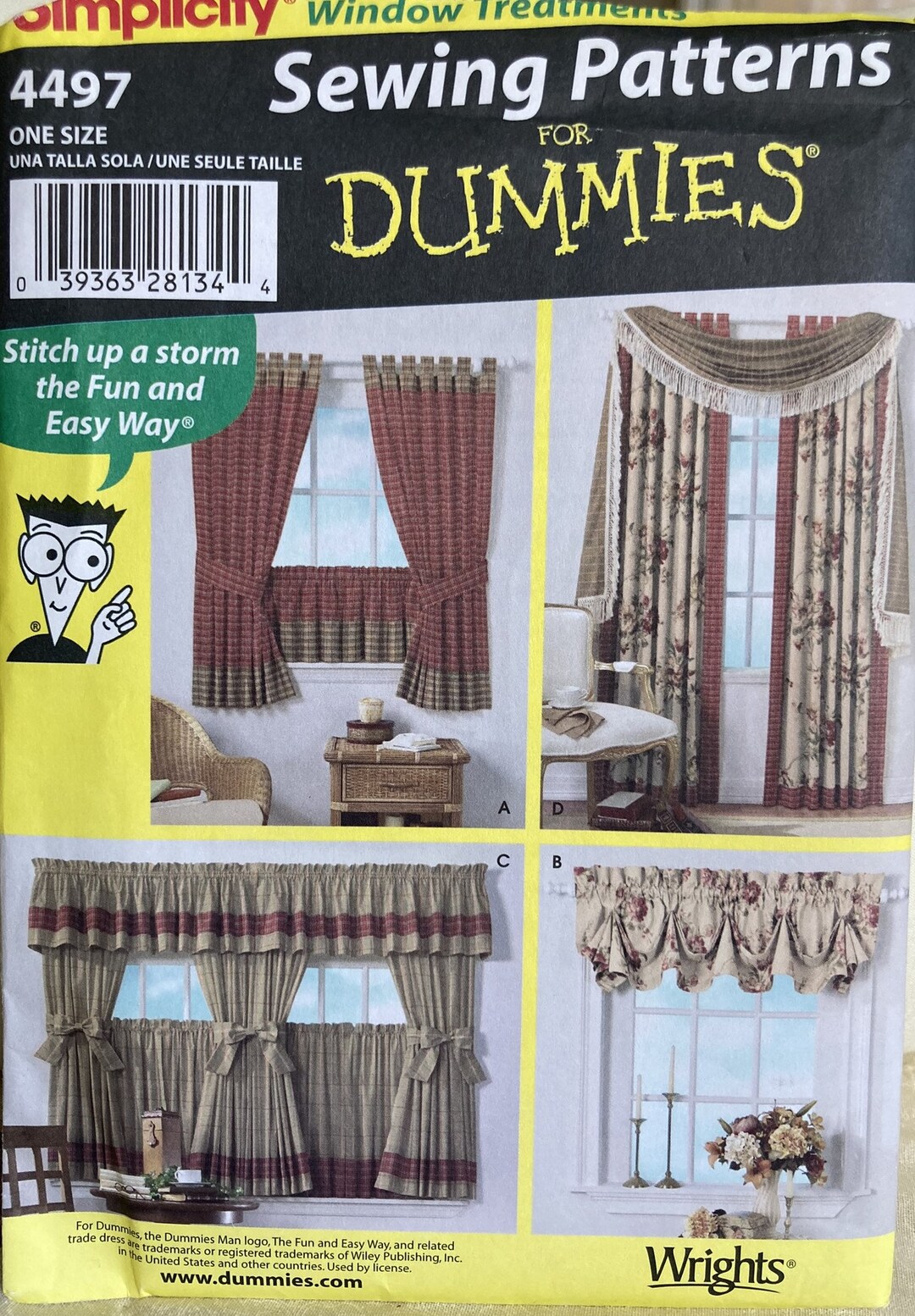 Window Treatments Pattern for Dummies Simplicity 4497 - Etsy