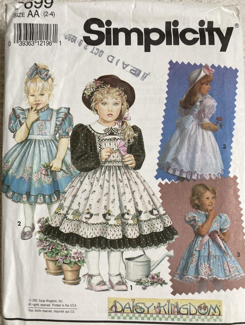 Daisy Kingdom Dress Pattern Simplicity 7699 Pinafore - Etsy