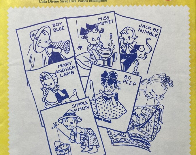 Adorable Colonial Girls Hand Embroidered Cotton Tea Towel Set of Seven ...