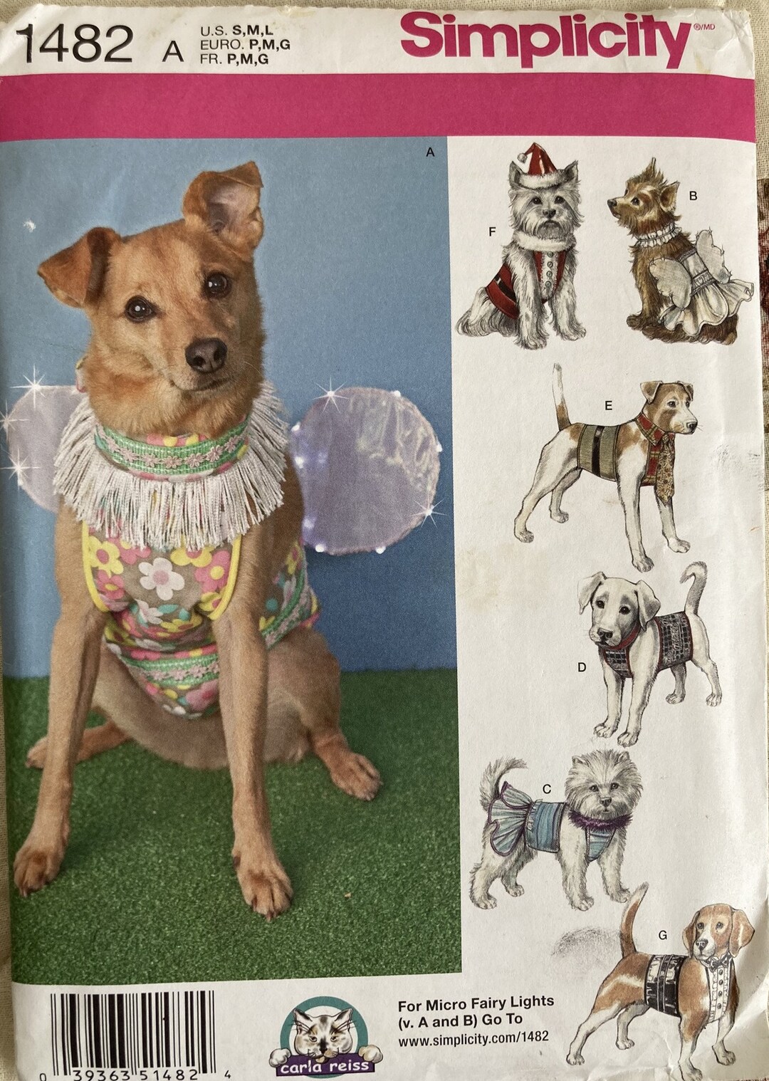 Dog Clothes Pattern in Three Sizes Simplicity 1482 - Etsy