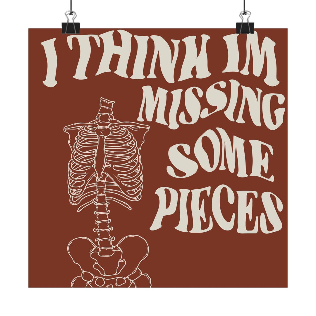 Skeleton Poster, Matte Vertical Posters, Missing Pieces, Spooky Season ...