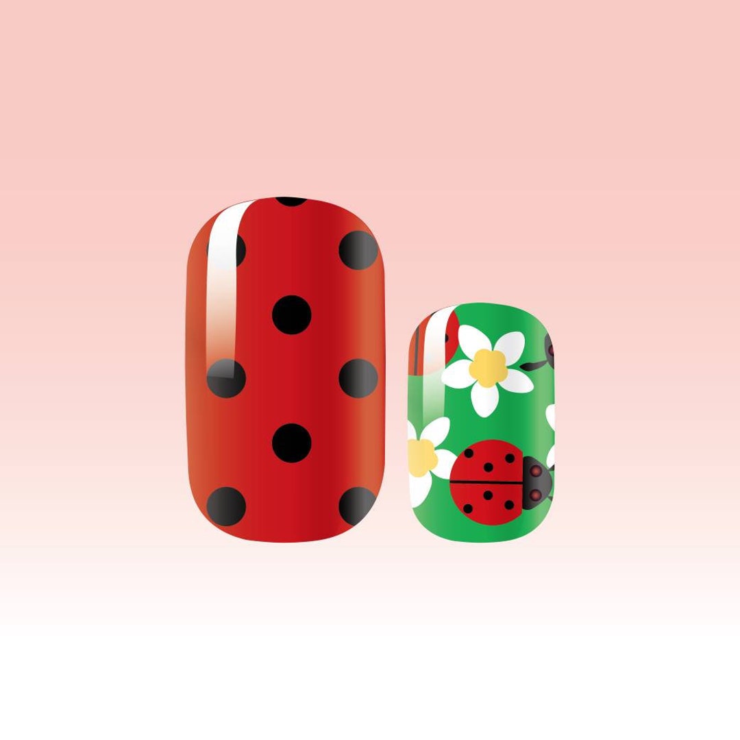 Ladybug Custom Nail Polish Strips - Etsy
