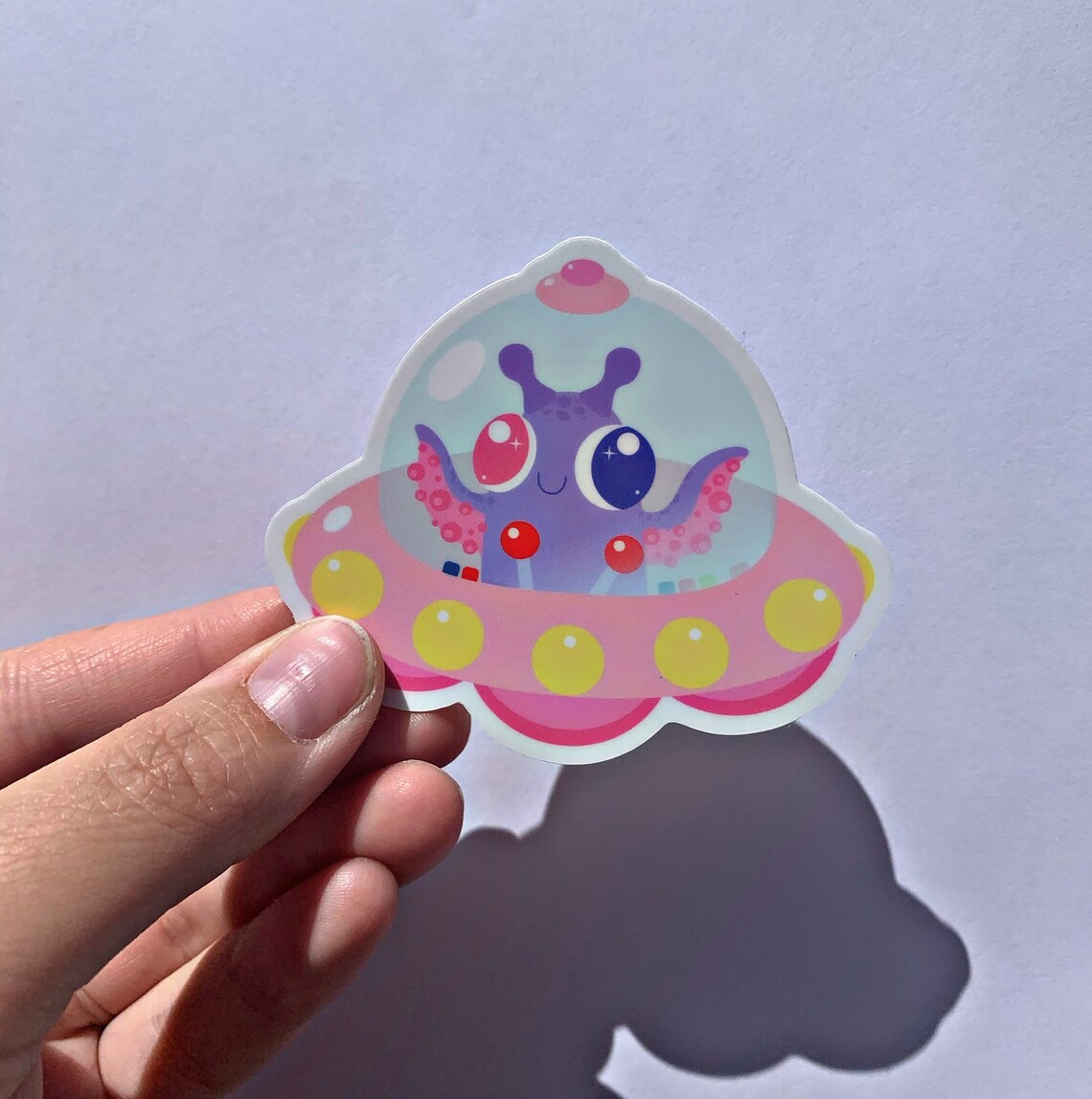 Cute Alien UFO Sticker Vinyl Sticker Waterproof Sticker - Etsy