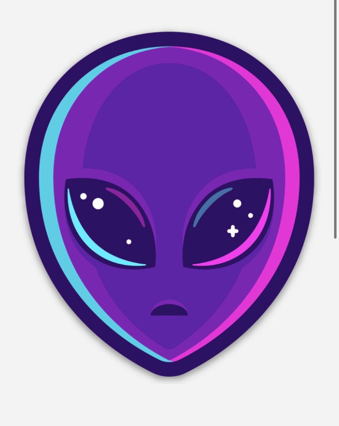 Alien Head Sticker| Vinyl Sticker| Waterproof Sticker| Laptop Sticker ...