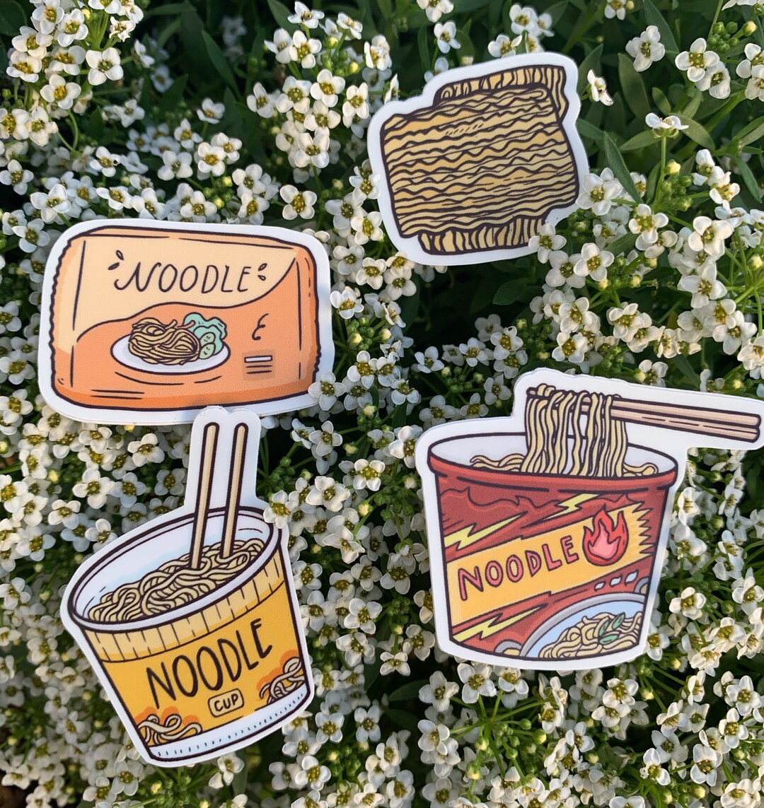 Ramen Noodles Cute Mini Stickers Water Bottle Stickers Mini - Etsy