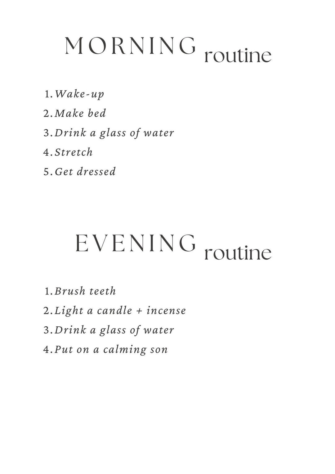 Morning and Evening Routine Planner Template - Etsy UK
