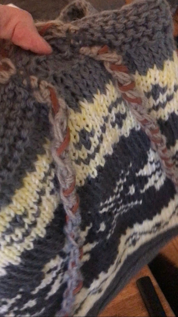 Original Fair Isle Knit Backpack - Etsy