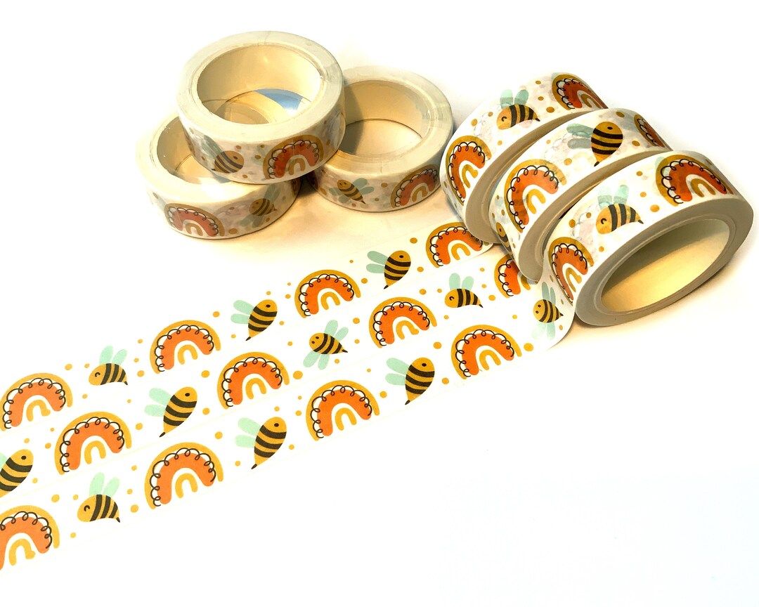 10m Cute Bee Washi Tape, Bullet Journal, Scrapbooking Supplies, Self ...