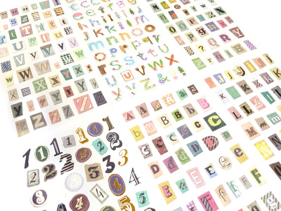6 Pack Alphabet Letters Sticker Set Clear Vinyl Decal - Etsy