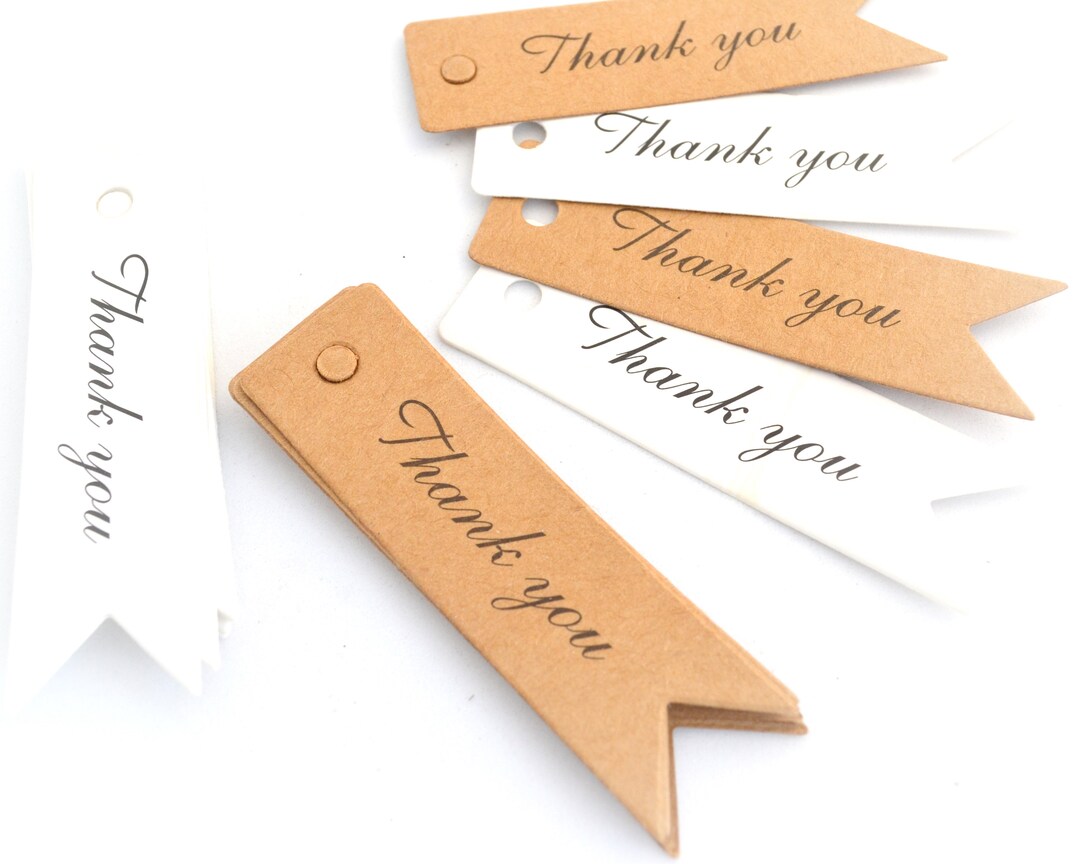 Thank You Gift Label Tag Choice Two Colours With Twine String, Birthday ...