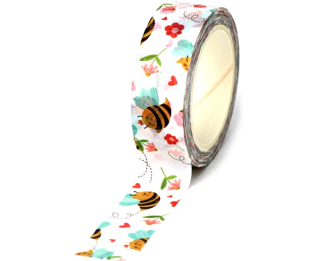 10m Cute Bee Washi Tape, Bullet Journal, Scrapbooking Supplies, Self ...