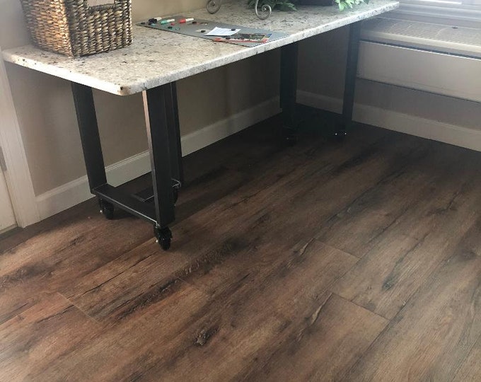 Legs with Casters - Metal Table Legs, Cool Metal Table Bases ...