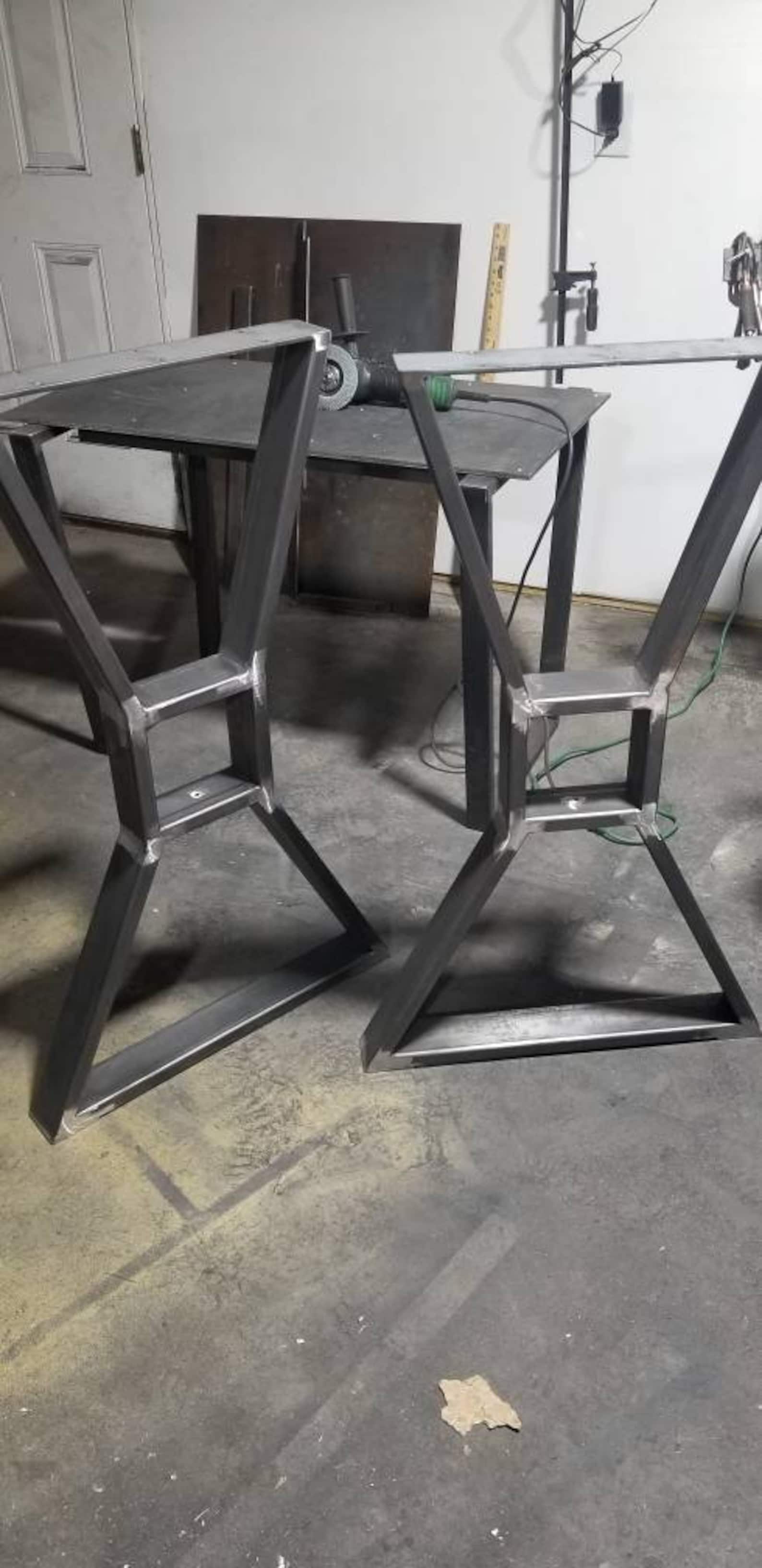 Metal Table Legs / Steel Table Legs-custom Sizes Metal Bases - Etsy