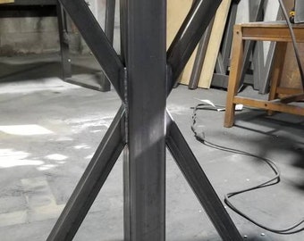 Set of Three Heavy Duty Riveted Railroad Trestle Table Legs - Etsy