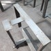 T Shaped Metal Table Base, Metal Legs Casters, Industrial Heavy Duty ...