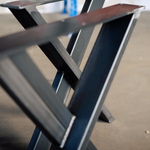 X-shaped Metal Table Base - Custom Made in U.S.A - Etsy