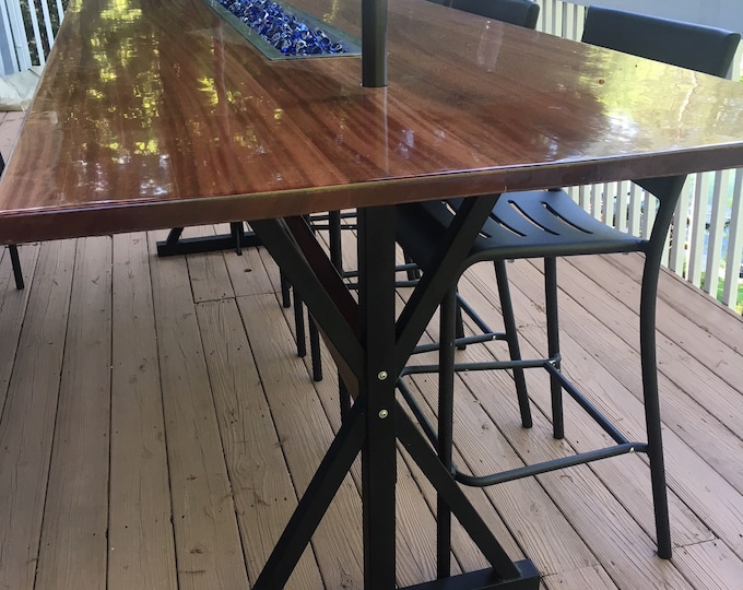Counter/Bar Height - Unique Farmhouse Metal Table Bases, Industrial ...