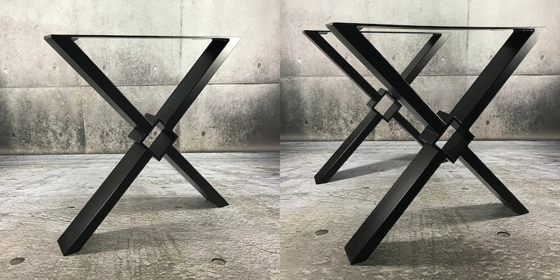 X-beam Metal Table/bench/desk Legs - Industrial Strength Steel Bases - Etsy