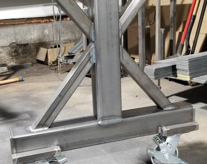 Legs with Casters - Metal table legs, modern steel bases, farmhouse ...