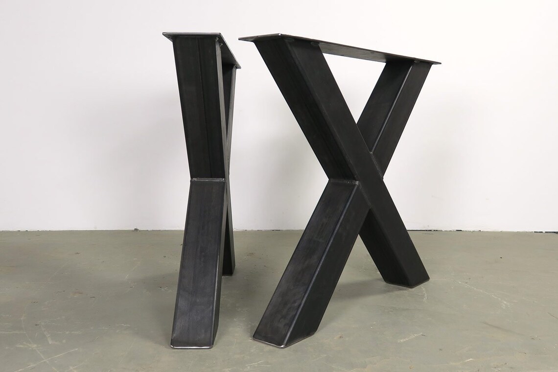 Heavy Duty Tube Steel Farmhouse Style Table Base, X-shaped - Etsy