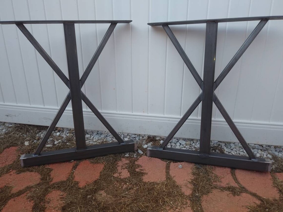 Trestle Metal Table Legs Set of 4 - Etsy