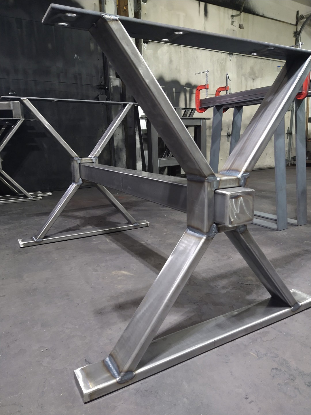 Metal Table Legs: Heavy Duty Steel Farmhouse Base - Etsy