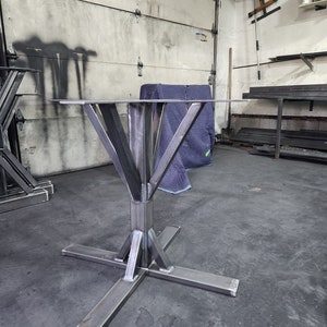 Unique Metal Pedestal Table Base: Heavy Duty, Custom Welded - Etsy