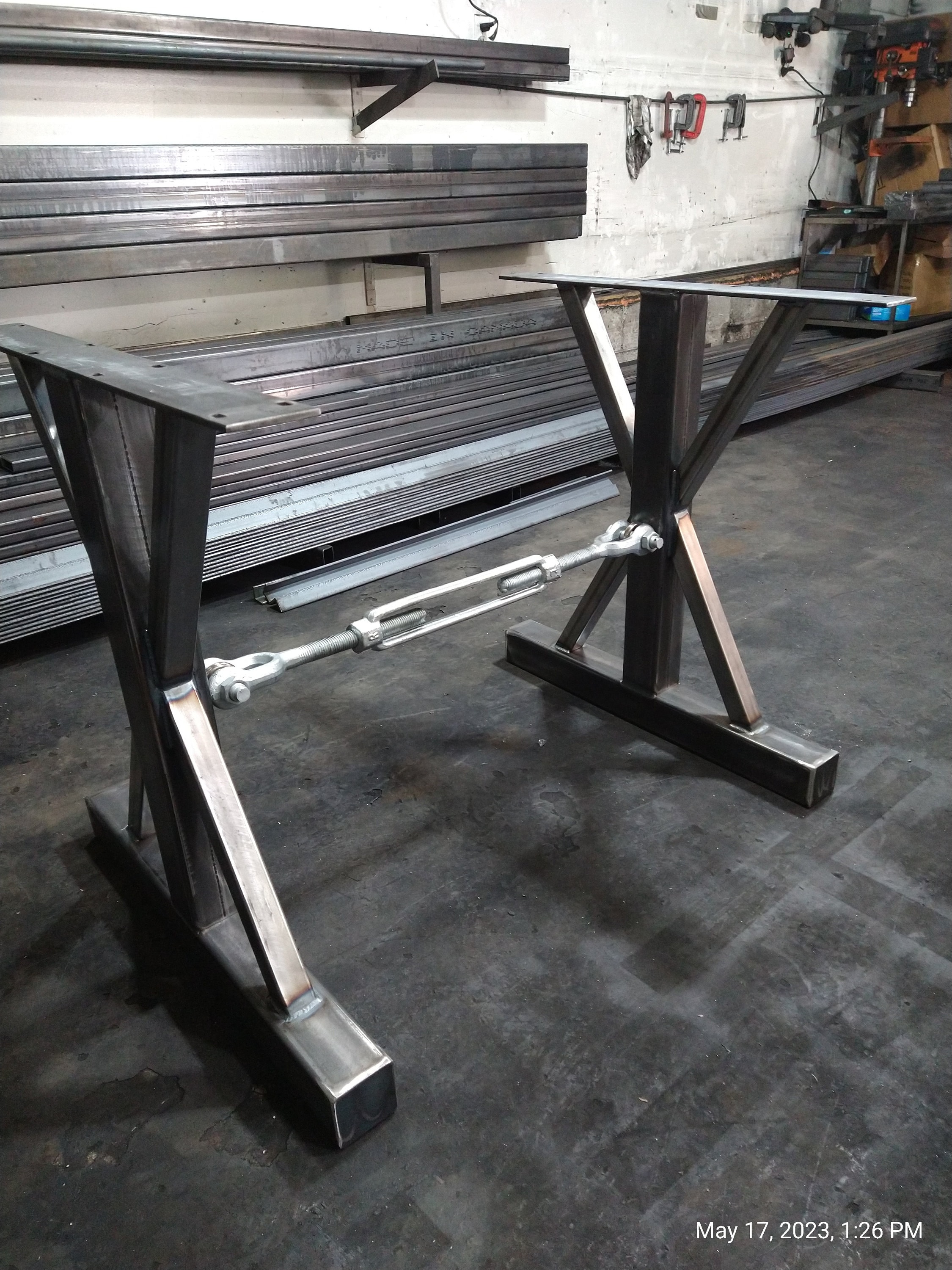 Metal Table Legs, Steel Metal Base, Iron Table Base, Custom Sizes Table Legs, Farmhouse ...