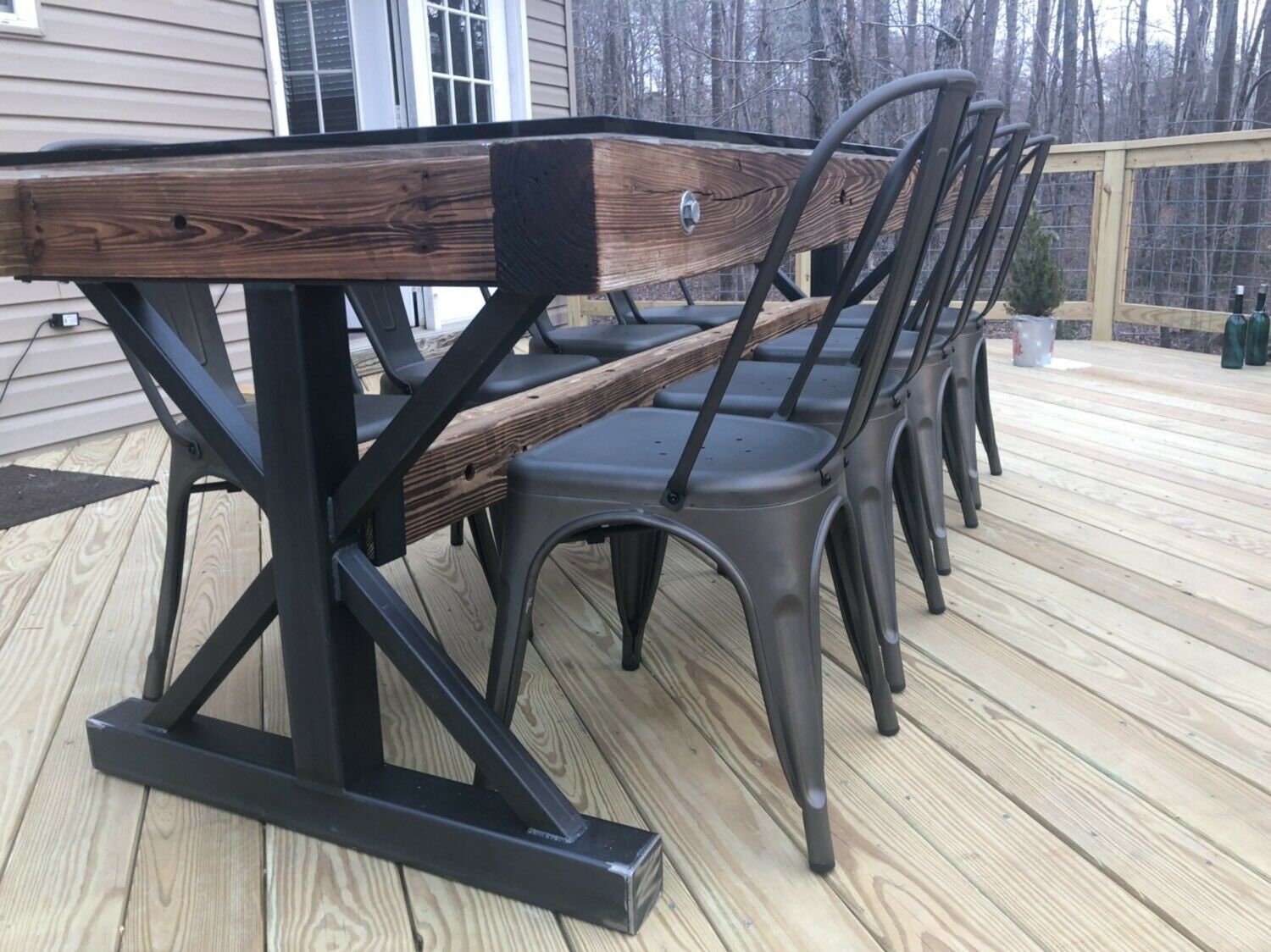 Metal table legs, Farmhouse table base, Industrial Metal table legs, Farmhouse table base, Industrial