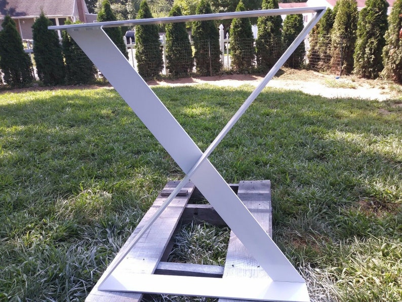 X Shaped Steel Table Base Industrial Metal Base - Etsy