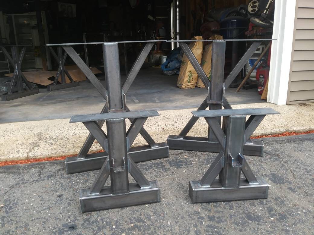 Rustic/Trestle Metal Table Base