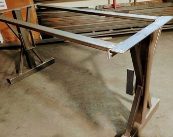 Metal Table Base Industrial Farmhouse - Etsy