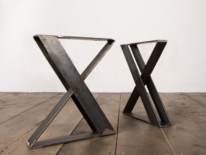 X-shaped Table Base: Industrial Metal Dining Table Legs - Etsy