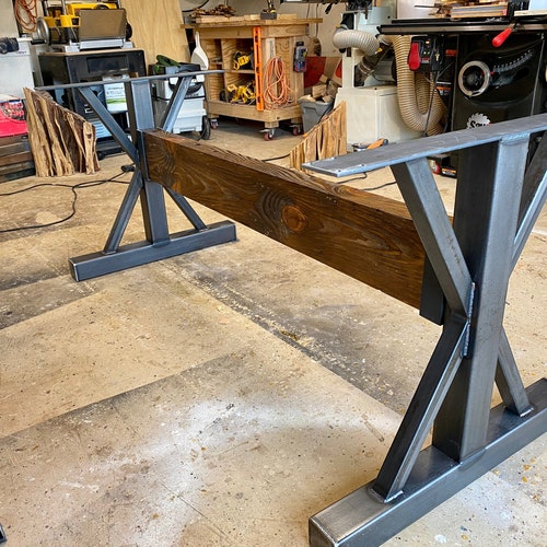 Steel Metal Table Legs pair Farmhouse Rustic Rusted - Etsy