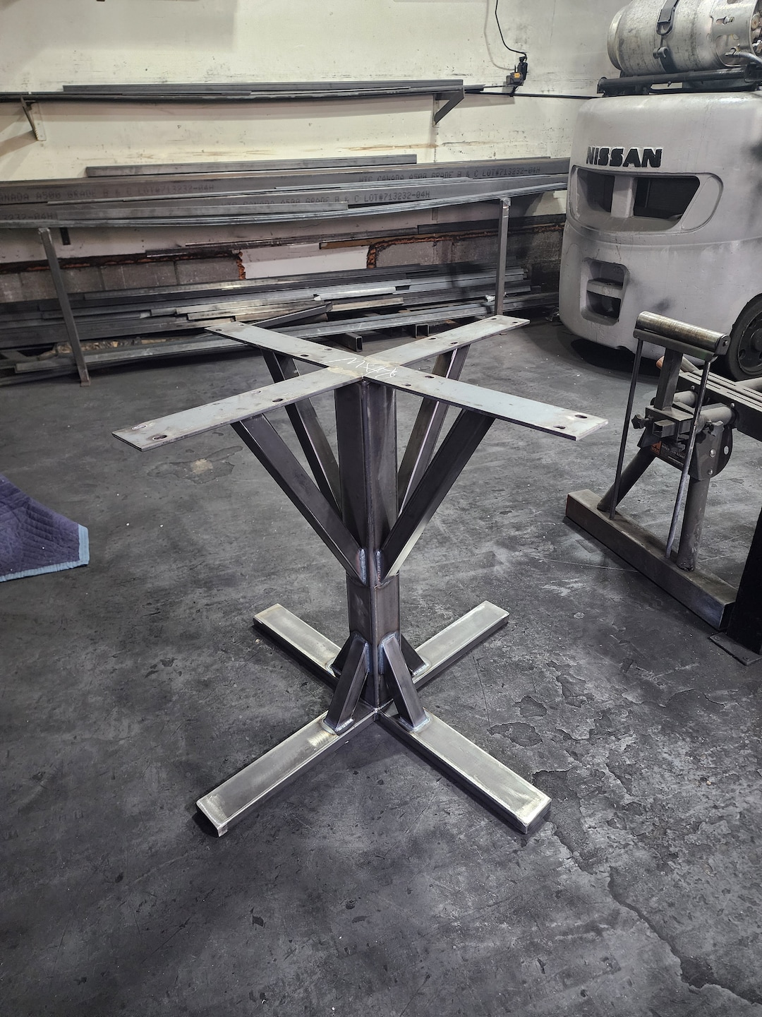 Unique Metal Pedestal Table Base: Heavy Duty, Custom Welded - Etsy
