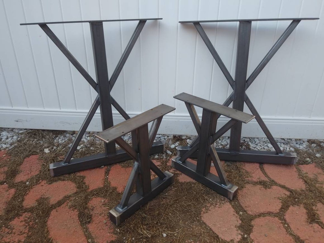 Trestle Metal Table Legs, Set of 4 - Etsy