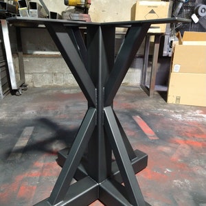 Unique Pedestal Metal Base, Farmhouse Steel Base - Etsy