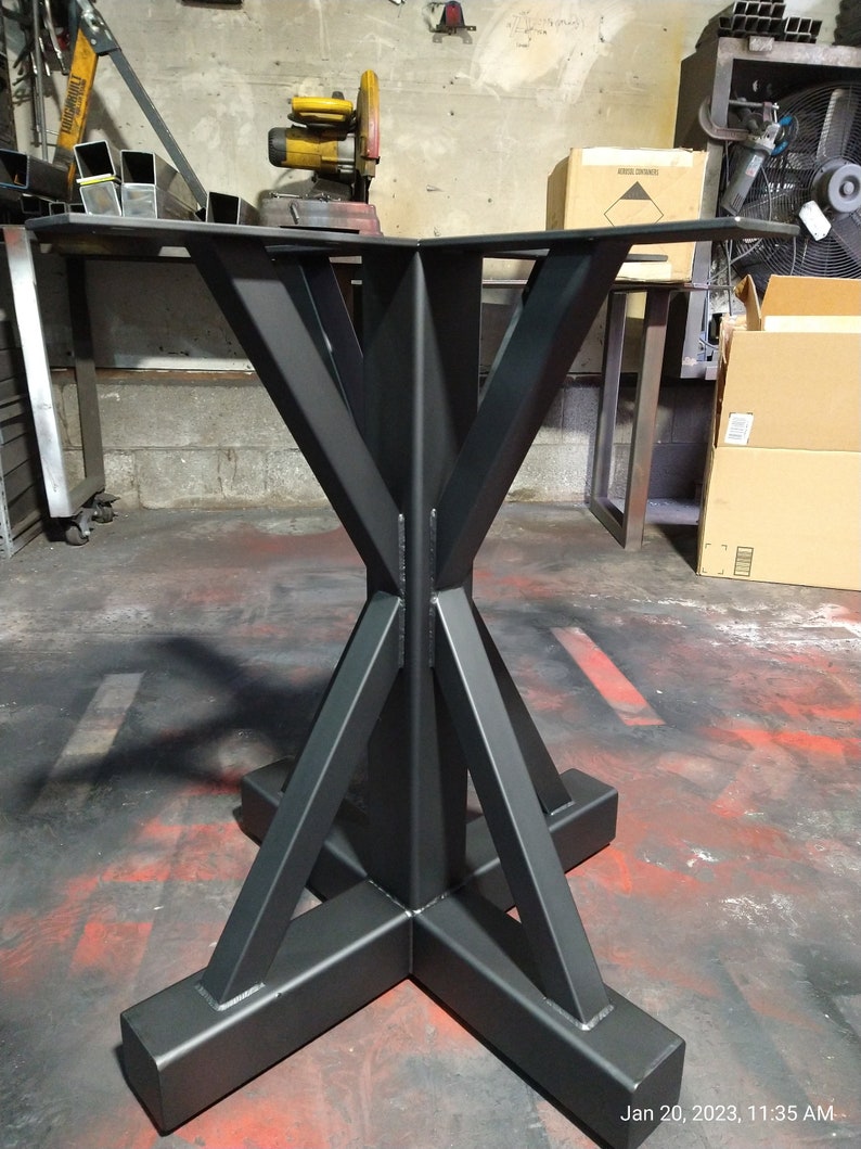 Farmhouse Steel Pedestal Table Base: Custom Metal Furniture - Etsy