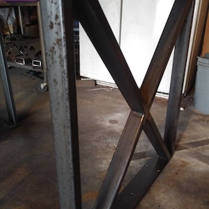 X-shaped Table Base, Metal Table Legs, Industrial - Etsy