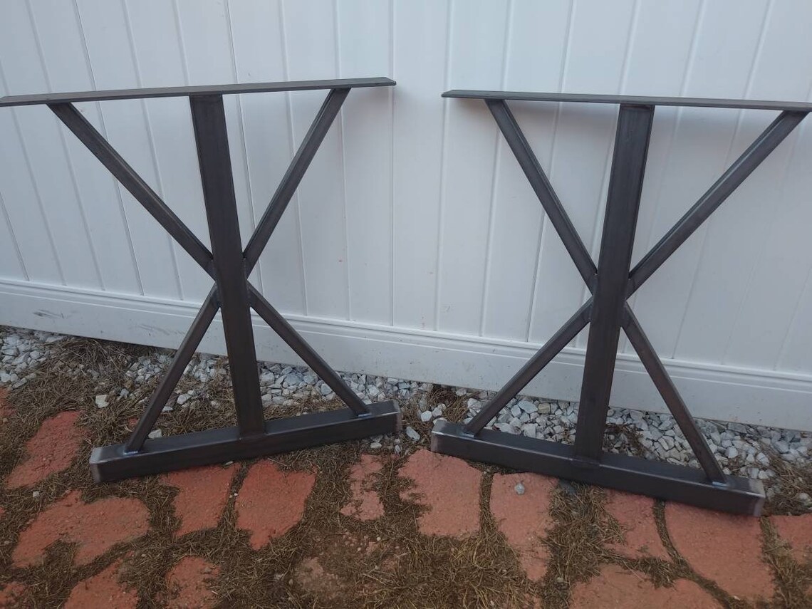 Trestle Metal Table Legs Set of 4 - Etsy